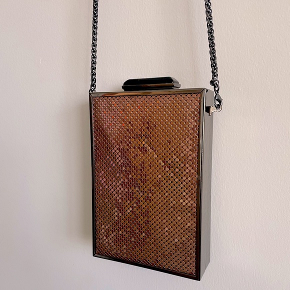 Barneys New York | Bags | Barneys New York Holographic Metal Sequin Box ...